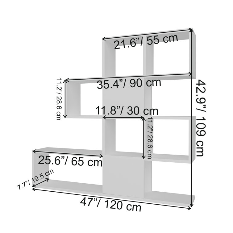 Karlin Geometric Bookcase Bookshelf Shelving Unit